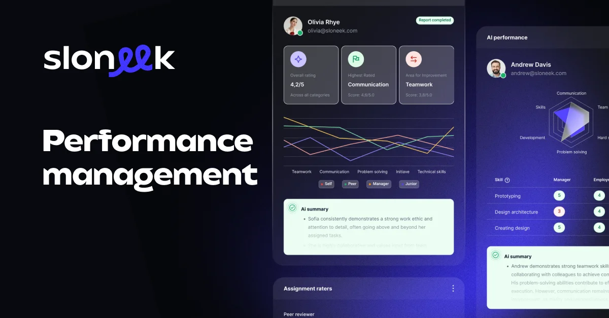 Gestione delle performance guidata dall’AI | Sloneek